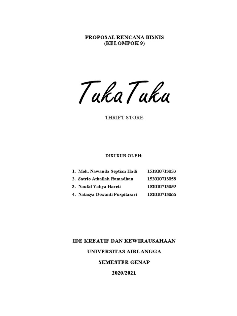 Proposal Idk Kel9 | PDF