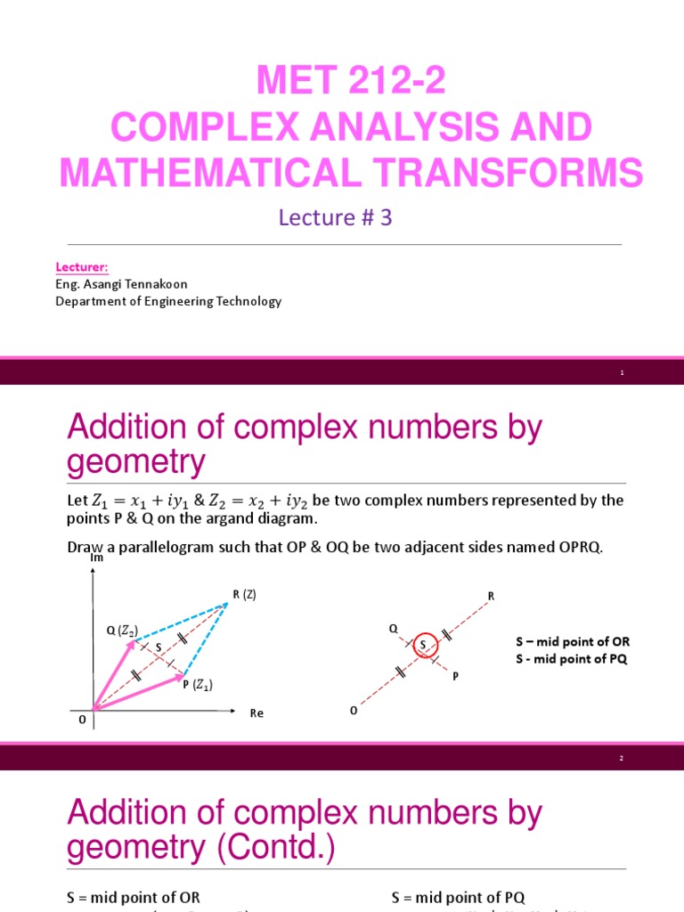 3-Geometrical Representation of Complex Numbers | PDF | Complex Number ...