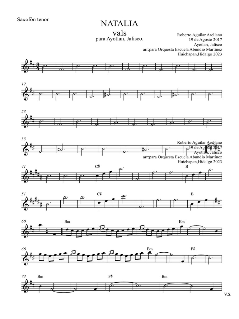 Natalia Sax Tenor 1 | PDF