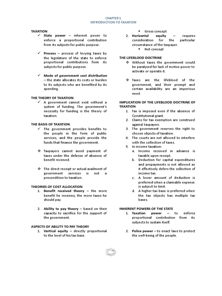 Taxation Basics for Students | PDF | Taxes | Double Taxation