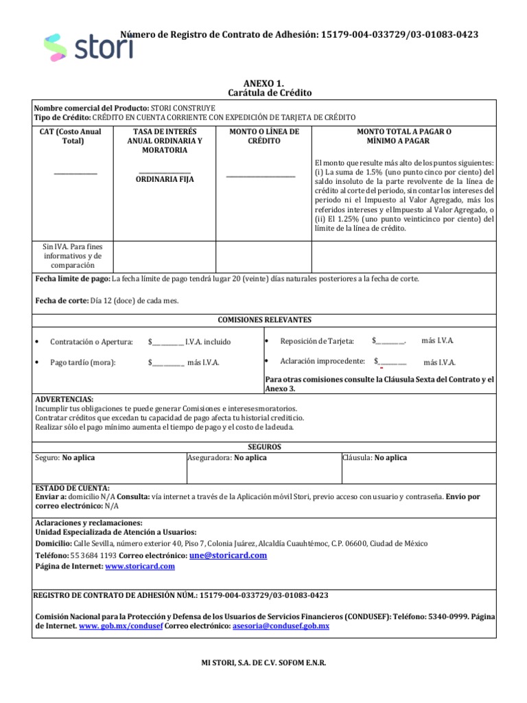 Anexo 1 | PDF | Tarjeta de crédito | Impuesto al valor agregado