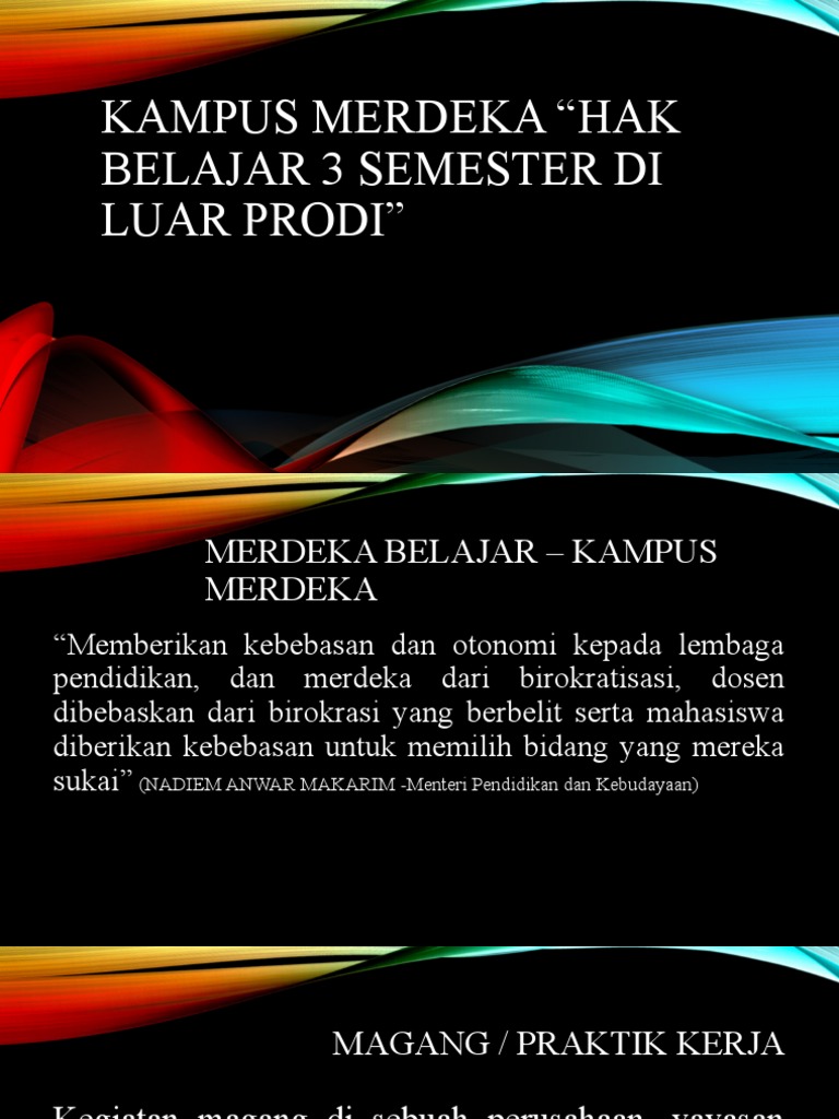 Kampus Merdeka - Merdeka Belajar (Program Magang) | PDF | Karier & Perkembangan