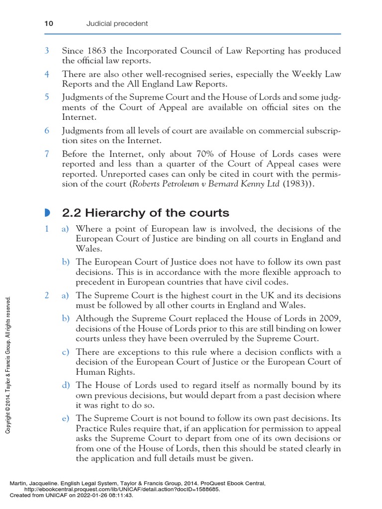 English Legal System Court Structure Diagram Introduction To