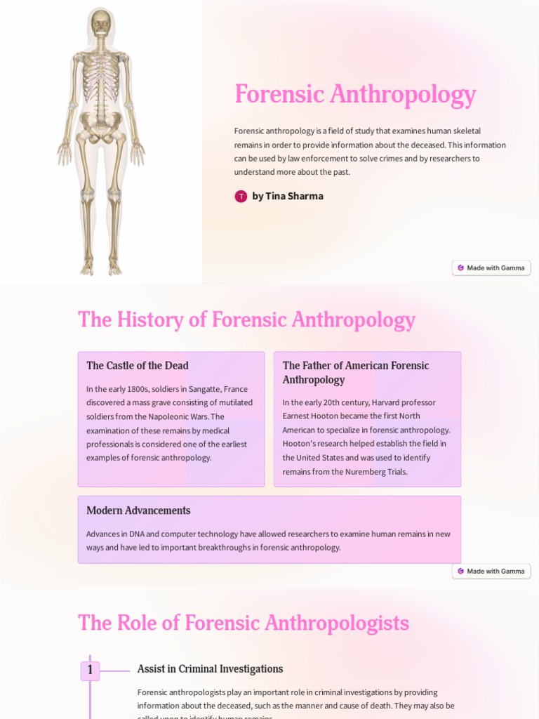 Forensic Anthropology | PDF | Forensic Science | Anthropology