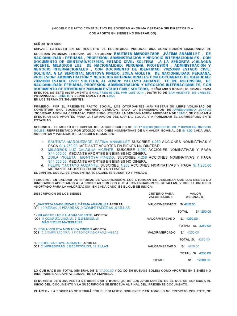 Elaboración de La Minuta | PDF