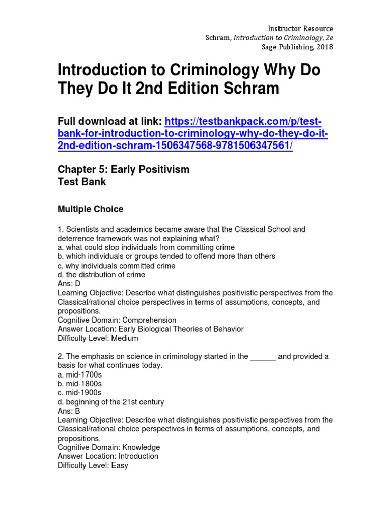 Early Positivism in Criminology | PDF | Science & Mathematics