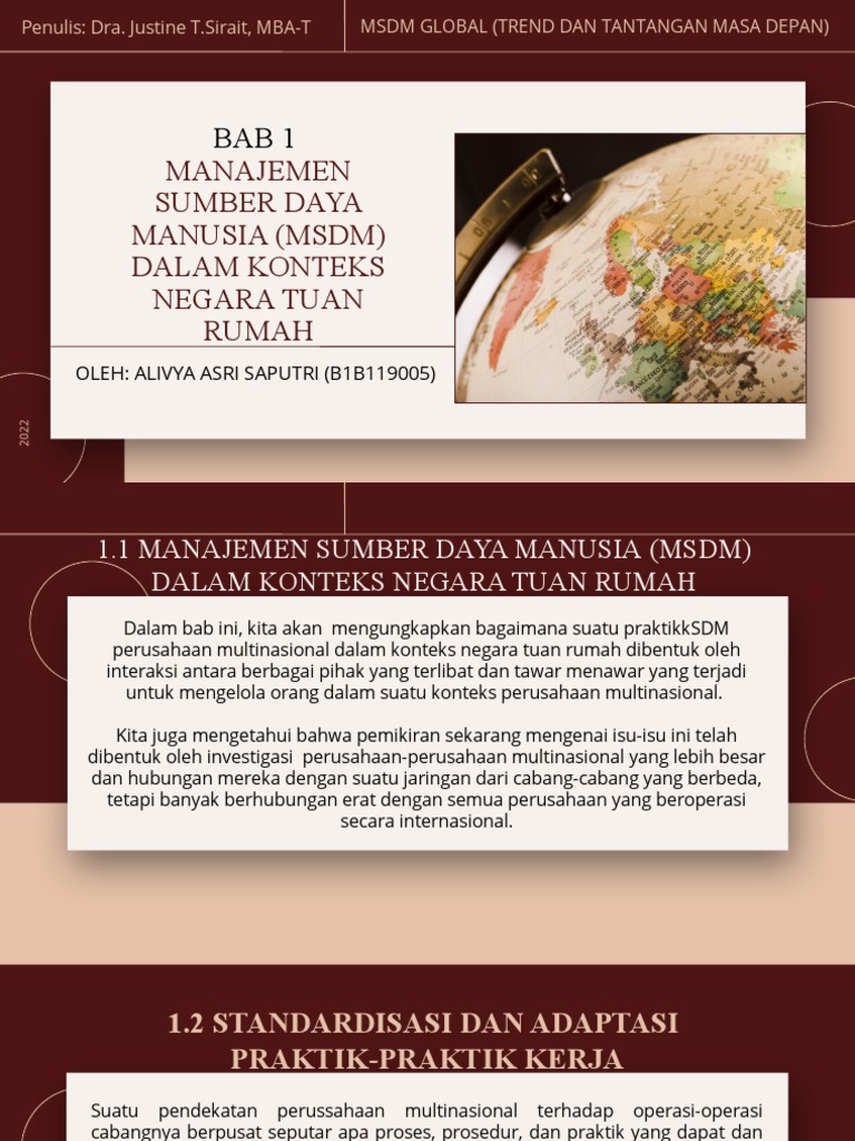 MSDM Global (Trend & Tantangan Masa Depan) Bab 1-7 | PDF