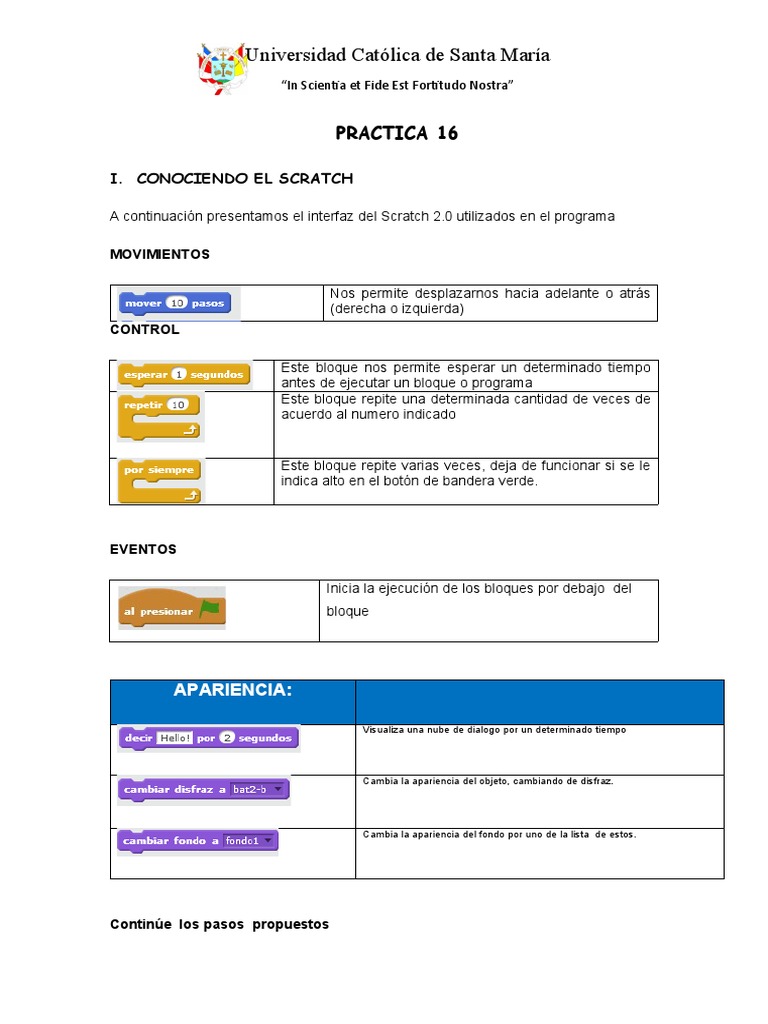 Practica 16 - Scrath | PDF | Scratch (lenguaje de programación) | Informática