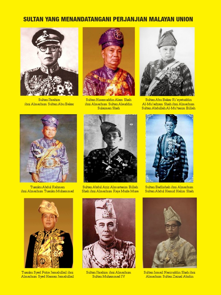 Sultan yg tandatgn Perjanjian Malayan Union | PDF