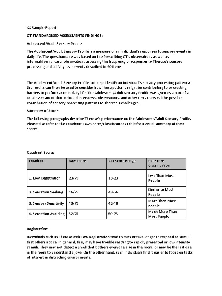 XX Sample Report | PDF