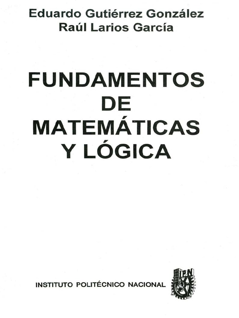 Fundamentos De Matemáticas Y Lógica Pdf