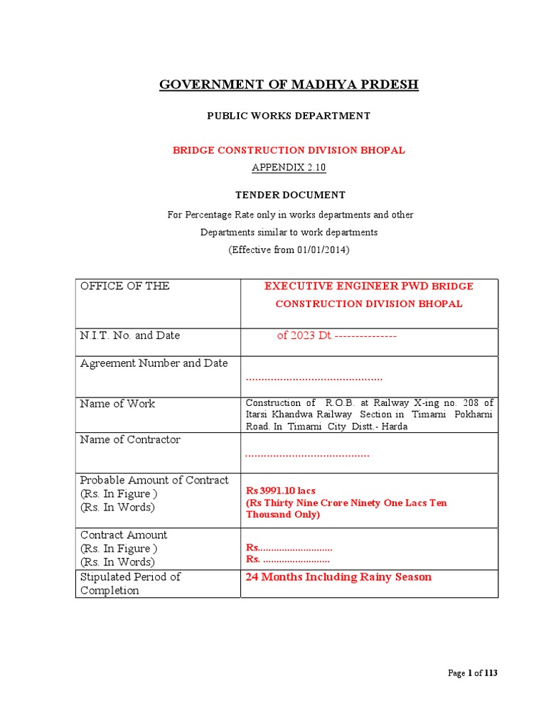 Government of Madhya Prdesh | PDF