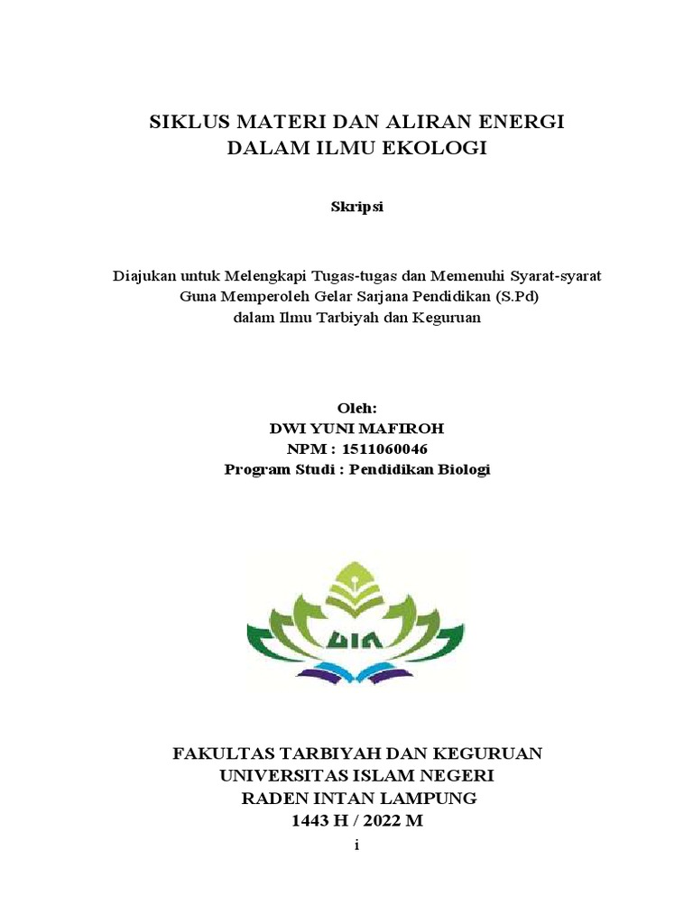 Cover, Bab 1, Bab 2, Dapus | PDF