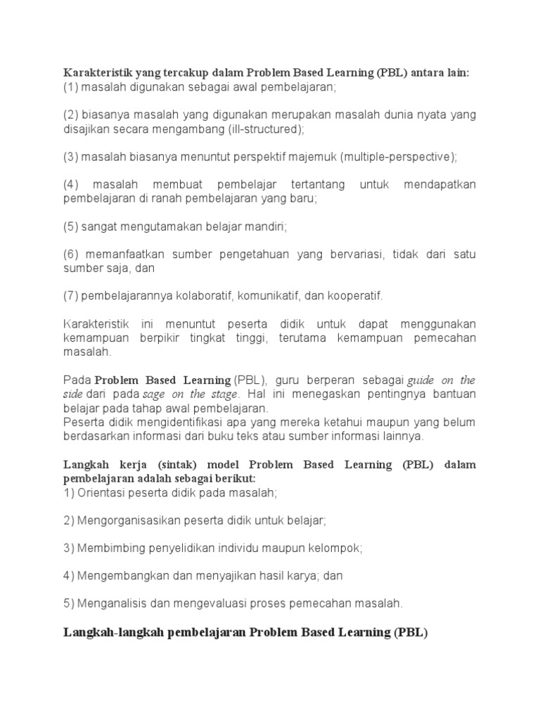Problem Based Learning | PDF