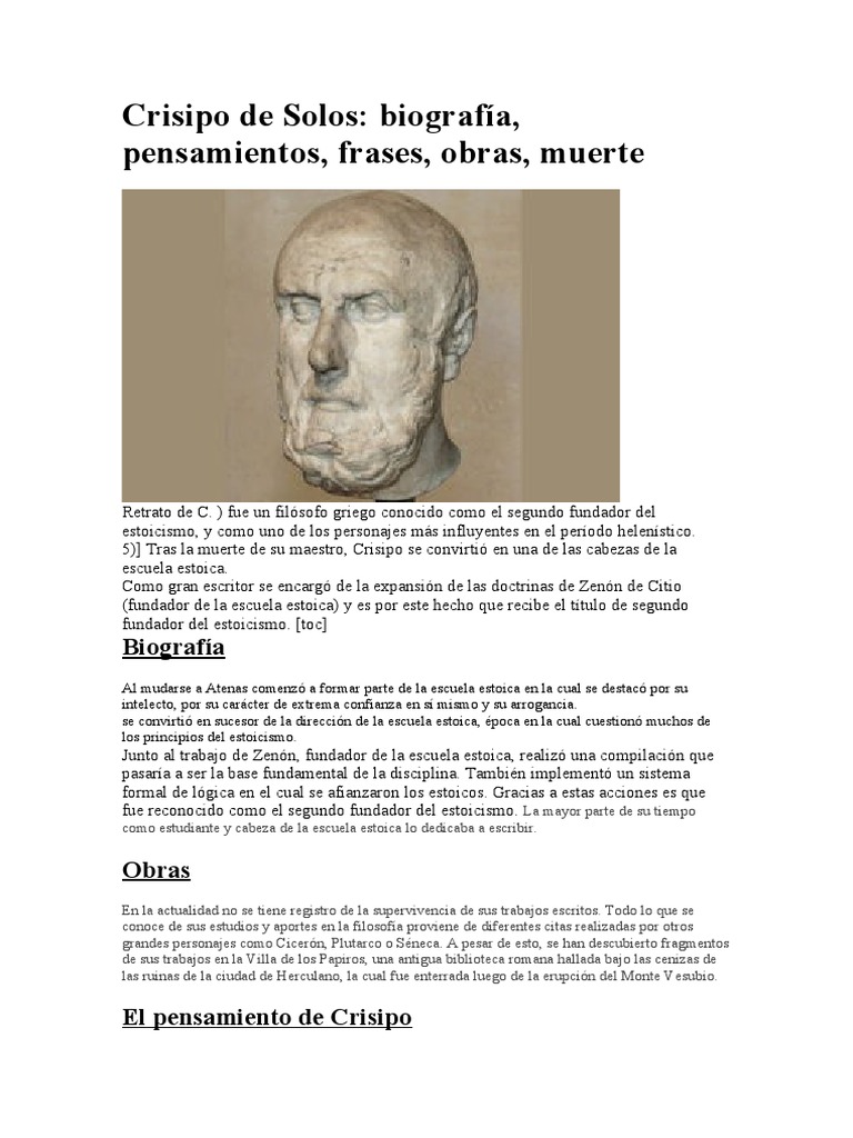 Crisipo de Solos | PDF | Estoicismo