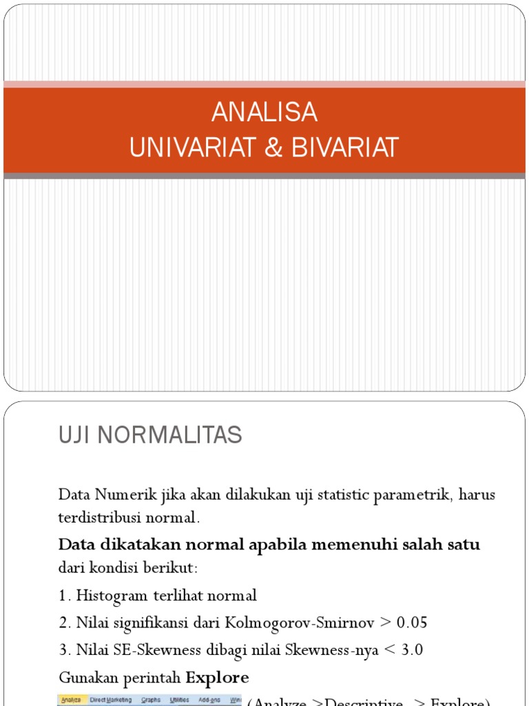 Univariat Bivariat | PDF