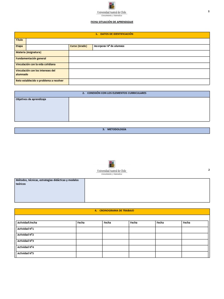 3 - Ficha Situación Aprendizaje | Descargar gratis PDF | Evaluación | Aprendizaje