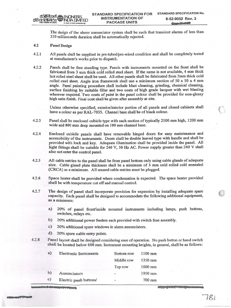 Instrument Specification | PDF