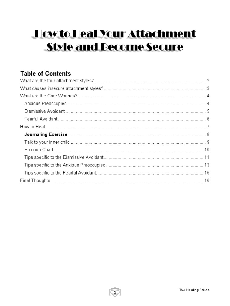 How+to+Heal+Attachment+Styles+Workbook | PDF