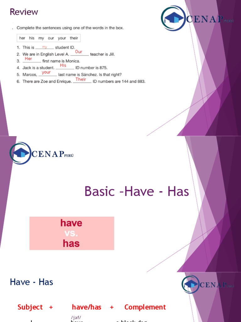 Clase 3 (Demonstratives - Adjectives Have-Has) | PDF