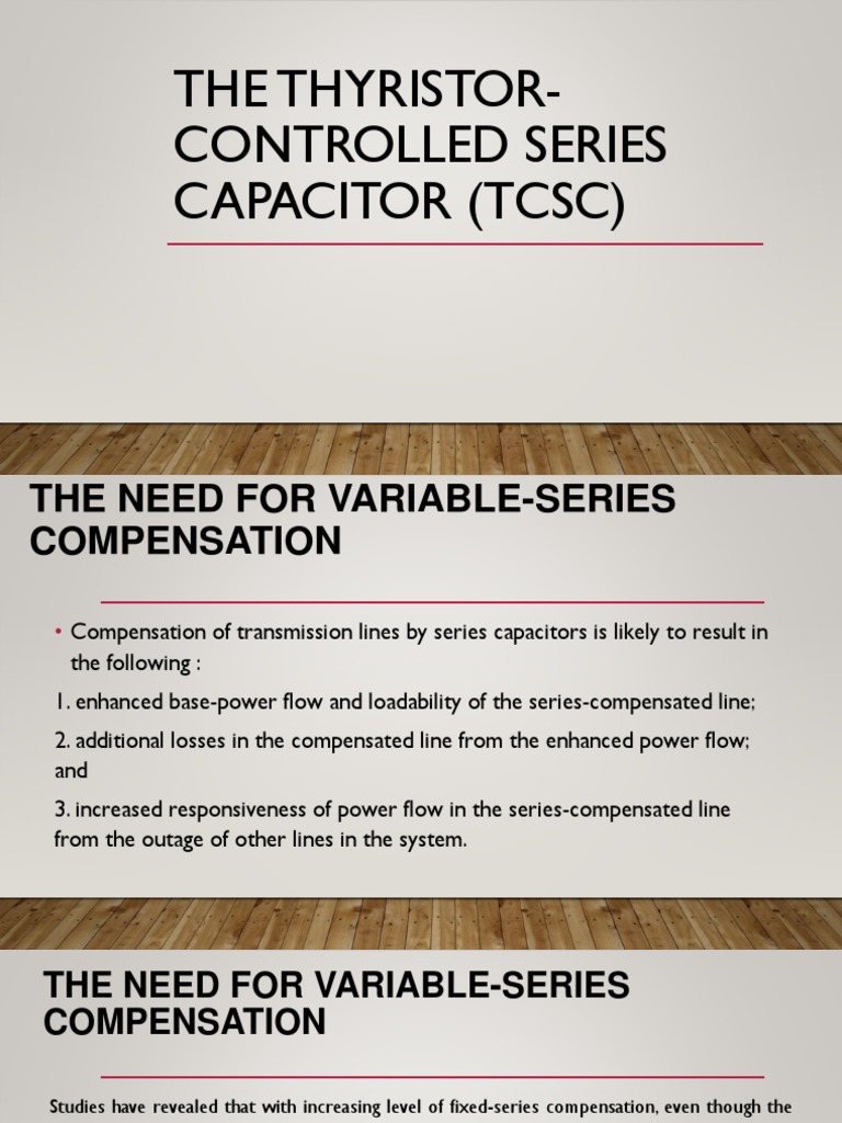 The Thyristor Controlled Series Capacitor Tcsc Pdf