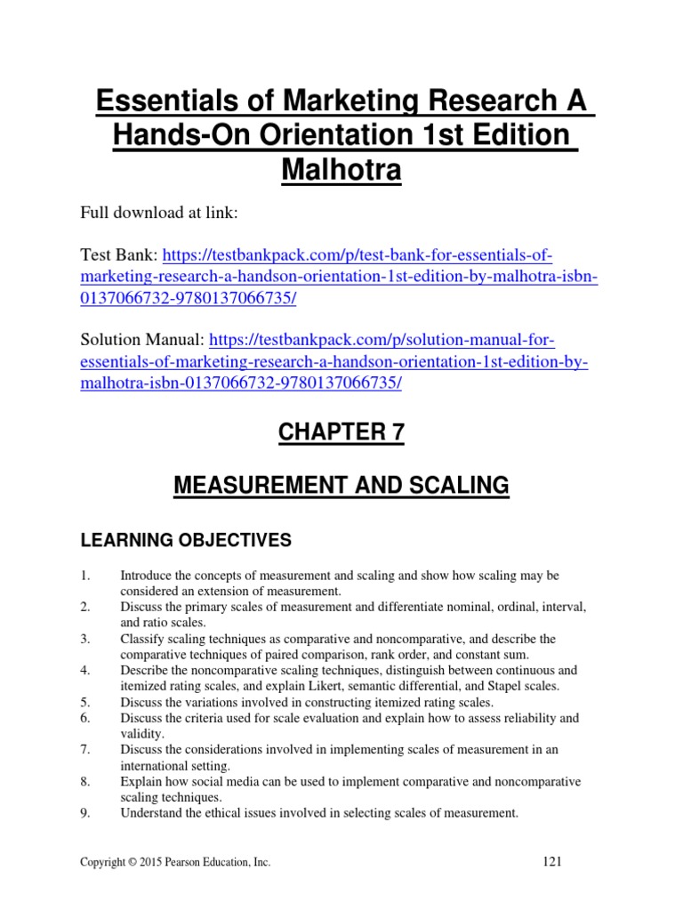 Essentials of Marketing Research A Hands-On Orientation 1st Edition ...