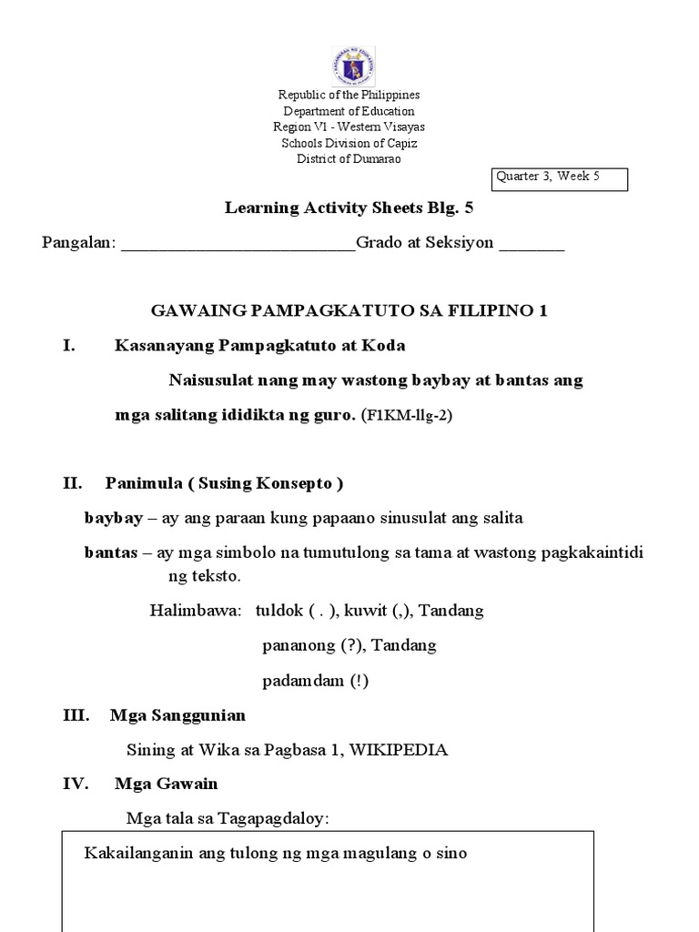 Grade 1 LAS 1-8 With 2nd Summative Test Q3 | PDF