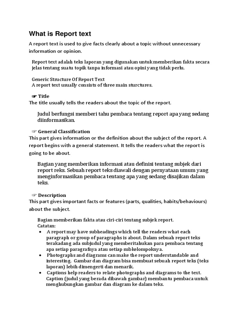 What Is Report Text? | PDF