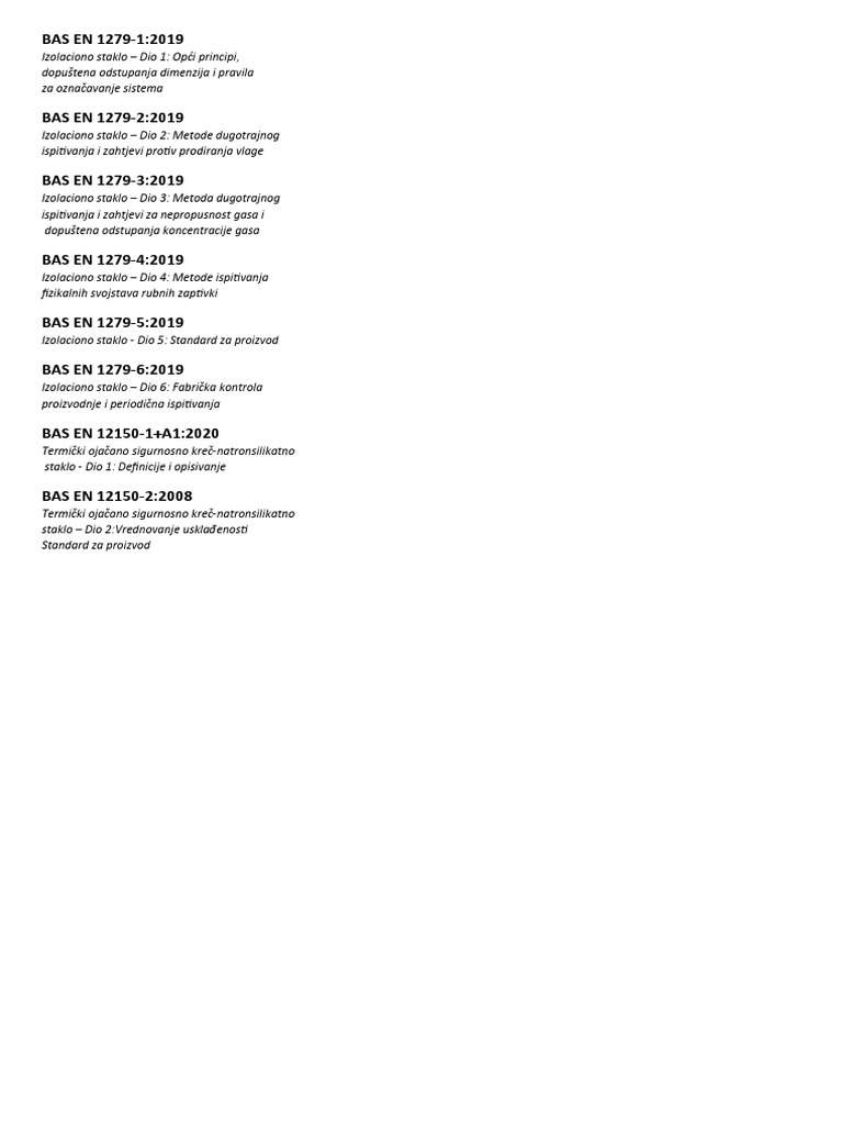 Popis Standarda BAS en 1279 | PDF
