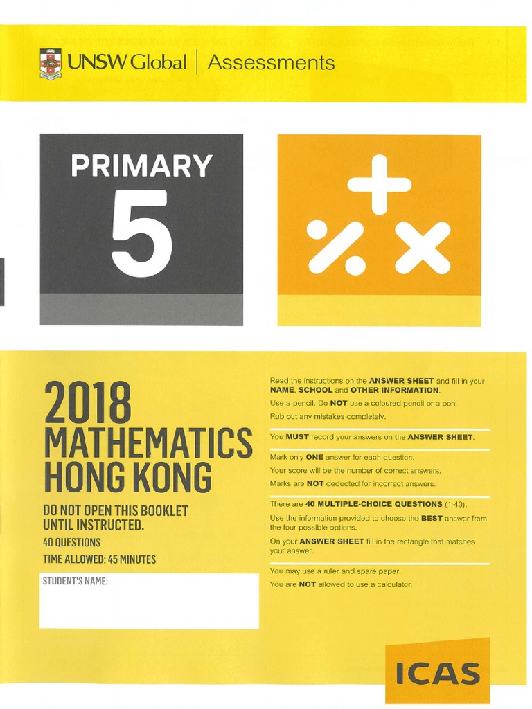 2018 Math Eng P5 | PDF