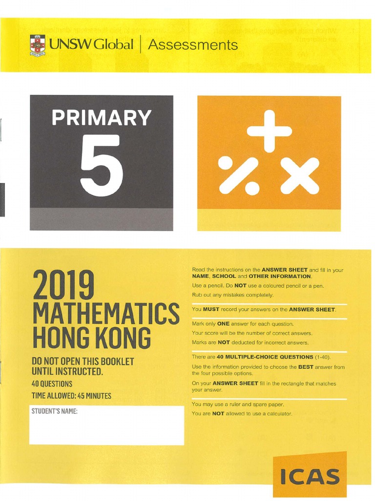 2019 Math Eng P5 | PDF