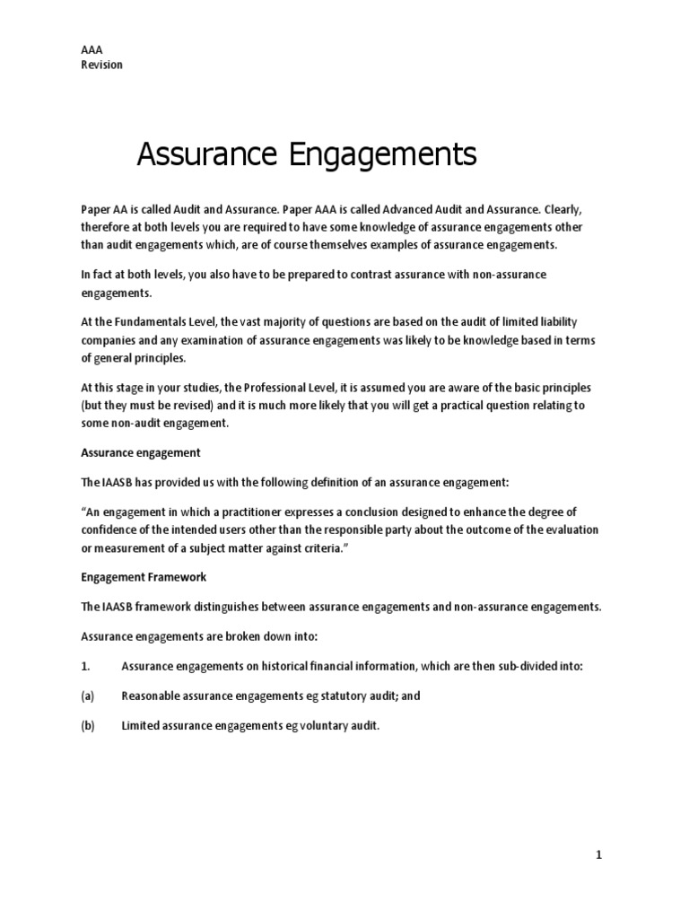 AAA Revision Notes | PDF