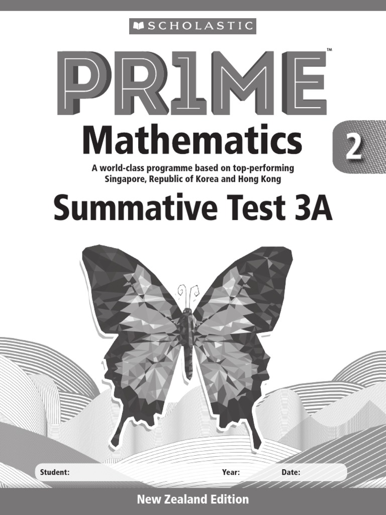 PR1ME Summative Tests NZ 3A Test 2 | Download Free PDF | Mathematics