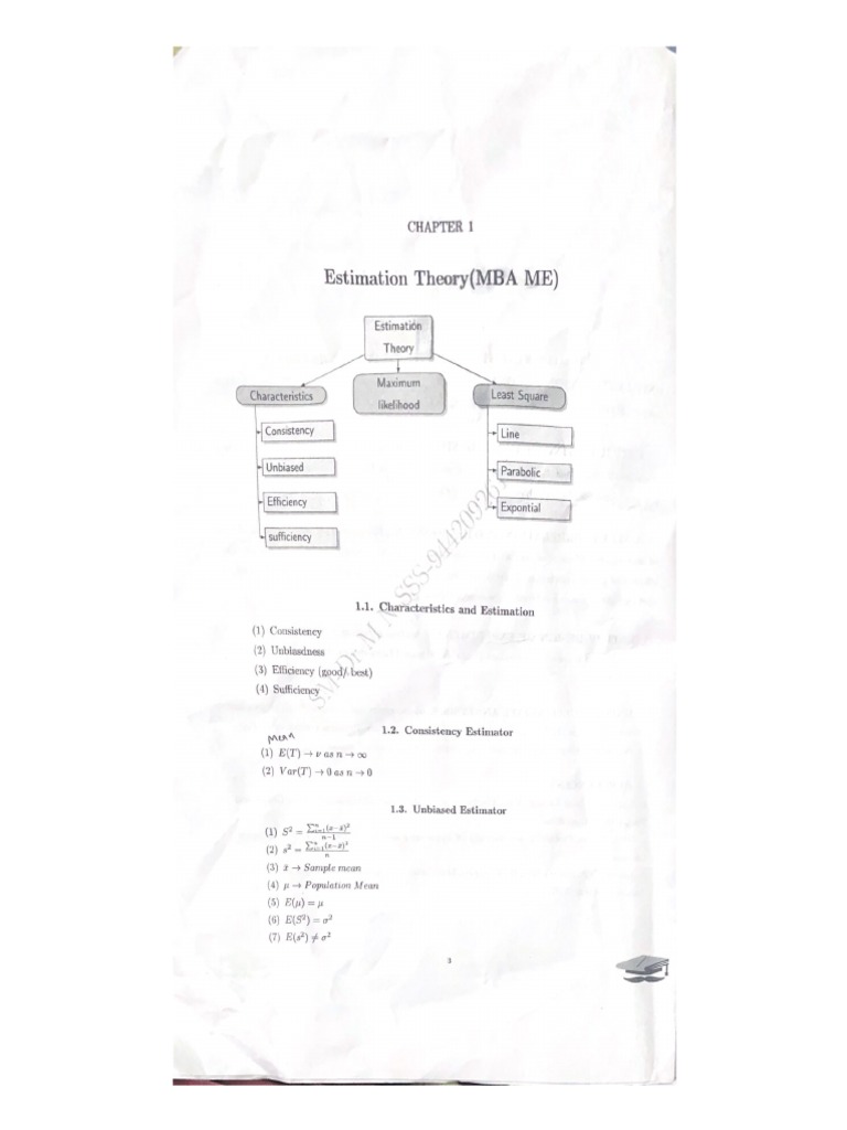 Estimation Theory Mba Me Pdf