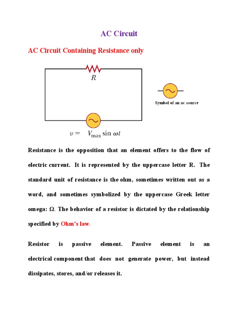 AC Circuit | PDF | Inductance | Capacitor