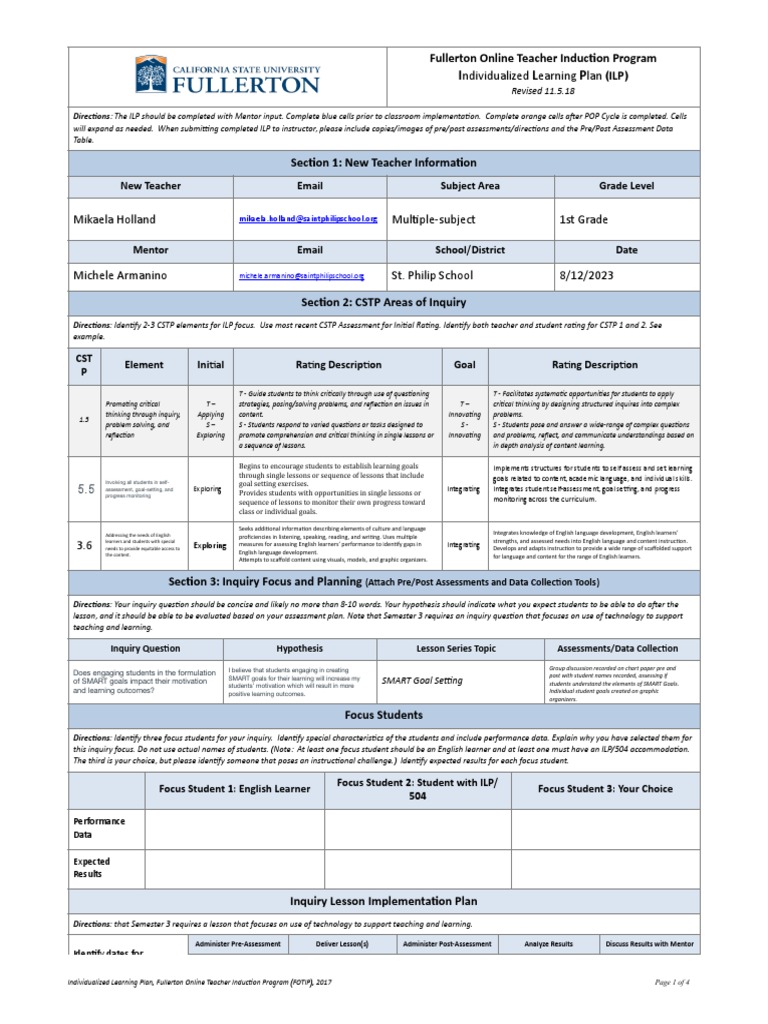 Mikaelaholland Ilp Form 081223 | PDF