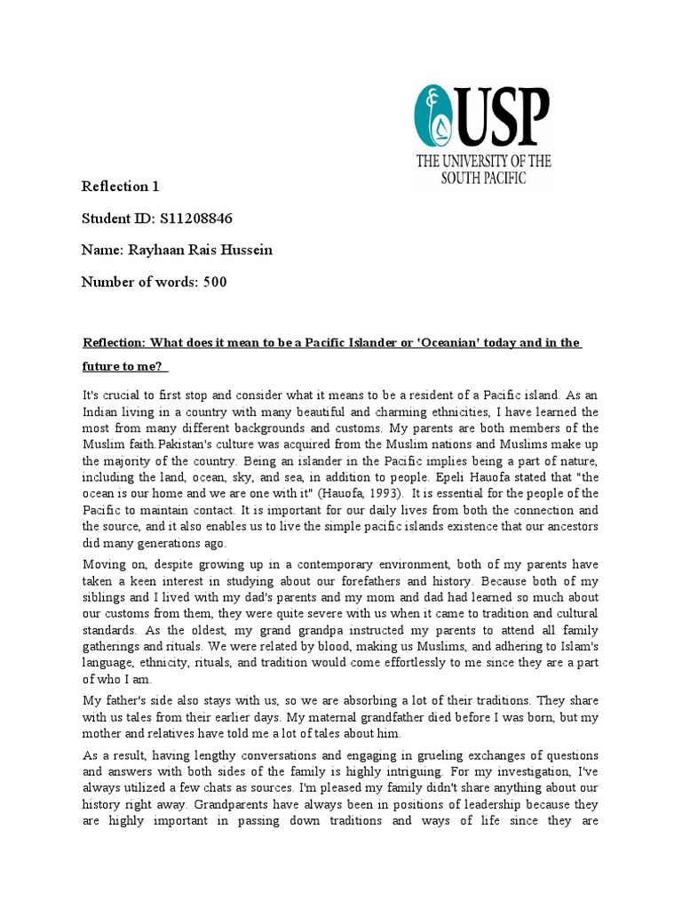 Reflection 1 Uu204 S11208846 | PDF