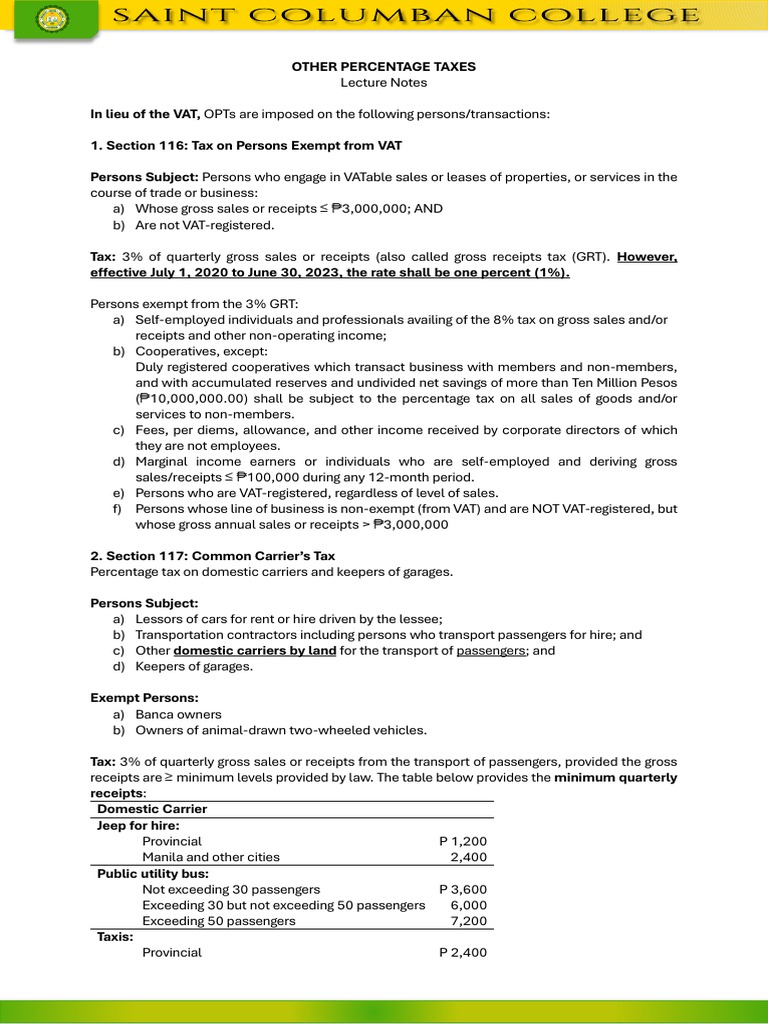 Opt and Excise Tax | PDF | Value Added Tax | Insurance