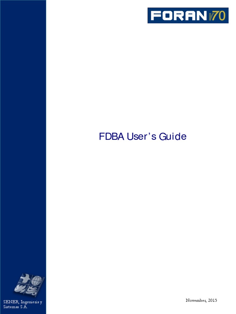 FDBA User Guide for FORAN Systems | PDF