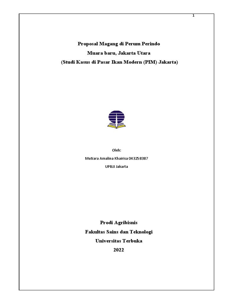 Proposal Final MBKM Program Magang Di Perum Perindo, Muara Baru ...