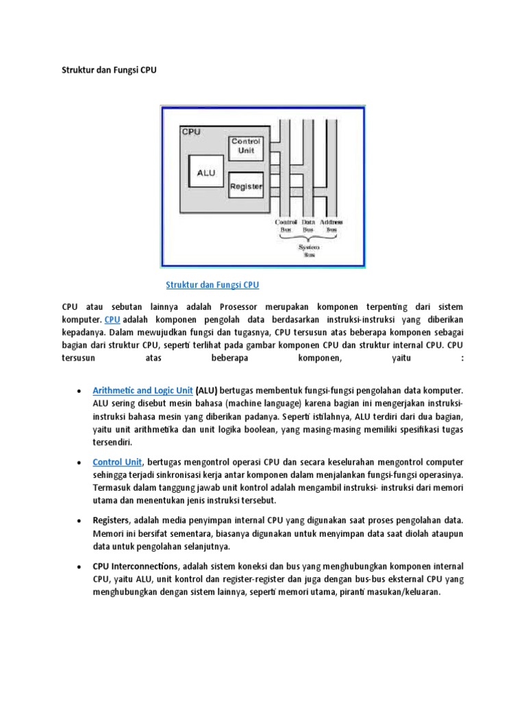 3 03 22 Struktur Dan Fungsi CPU | PDF | Komputer