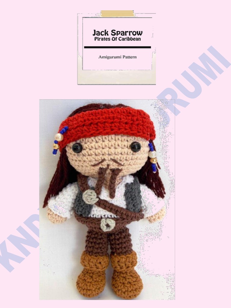 Piratas Do Caribe - Jack Sparrow - PDF Versión 1 | PDF | Tejer | Textiles