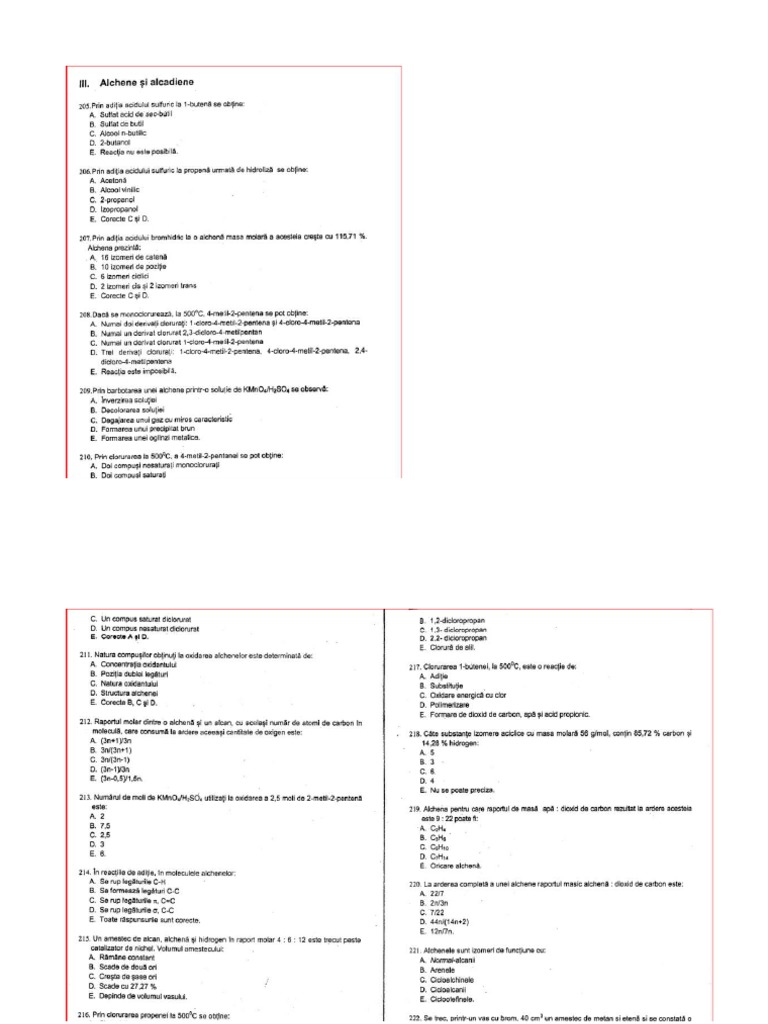 Alchene, Alcadiene | PDF