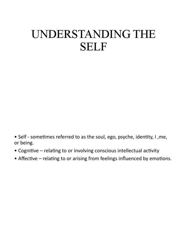 Understanding The Self | PDF