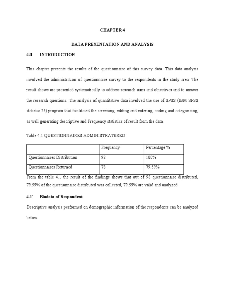 Chapter 4.... | Download Free PDF | Microfinance | Questionnaire
