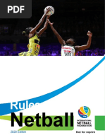 World Netball Rules Book 2025 | PDF | Referee | Area