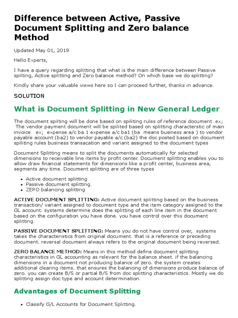 Difference Between Active, Passive Document Splitting and Zero Balance ...