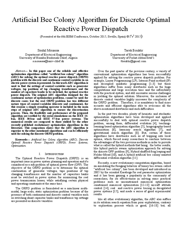 2015 6 Artificial Bee Colony Algorithm For Discrete Orpd Pdf Mathematical Optimization