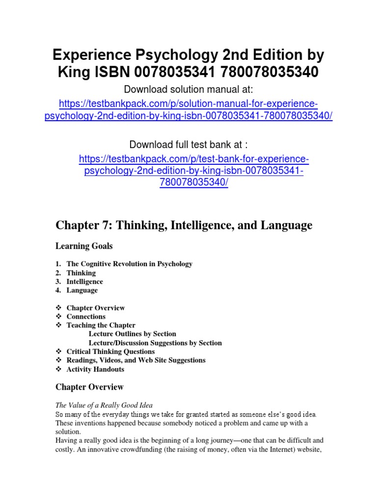 Thinking and Intelligence in Psychology | PDF | Intellectual Disability ...