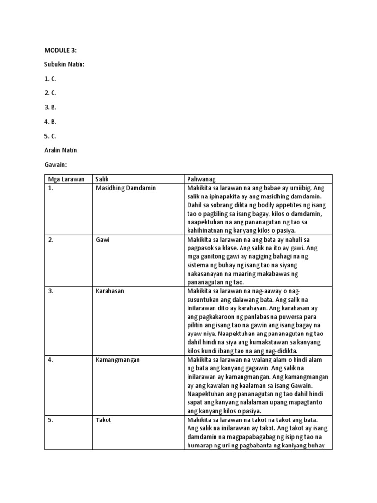 Module 3 Answers | PDF